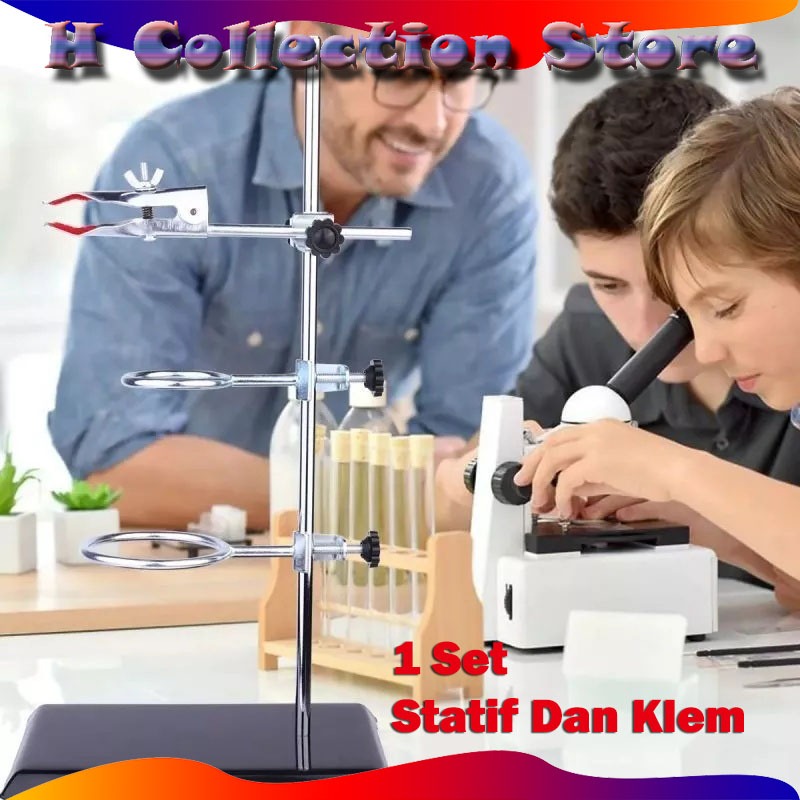 Jual 1set Statif Dan Klem Universal Tiang Statif Batang Statif Ring ...