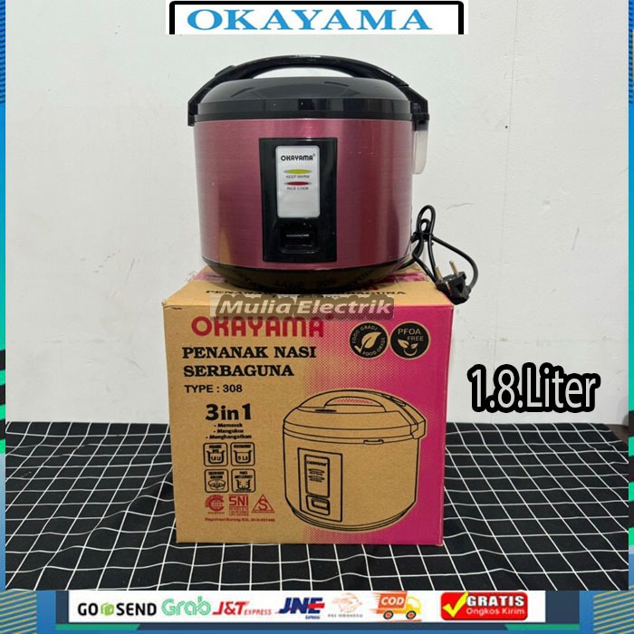 Jual Magic Com Okayama-selectron OK-105 / OK- 308 3IN1 ( 1 Liter / 1.8 Liter ) original terlaris ...