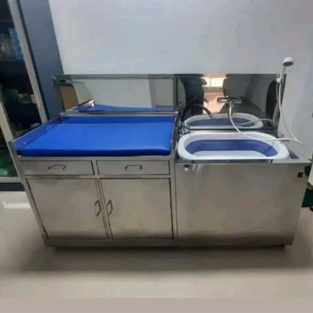 Jual Meja bayi dengan wastafel stainless / Baby Table Plus Wastafel ...