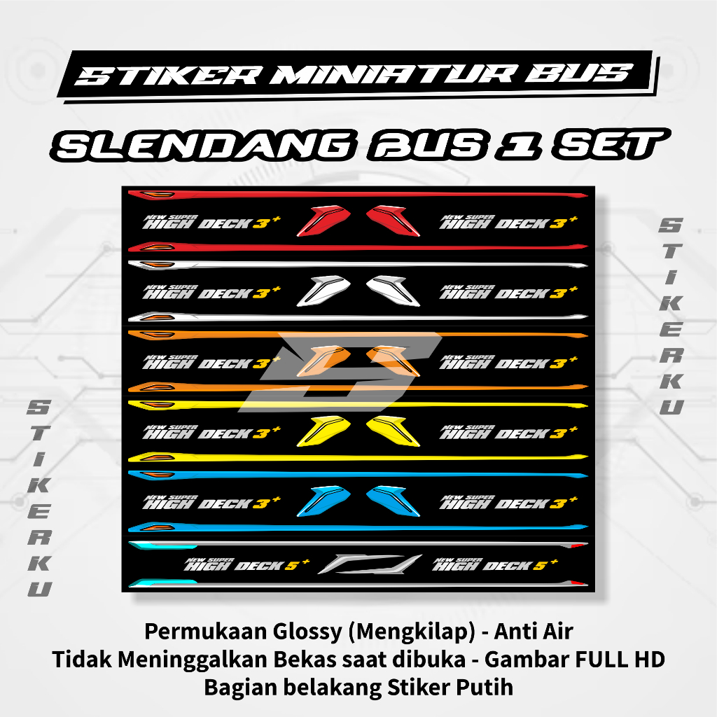 Jual Stiker Selendang Jetbus 3 / Stiker Acc Miniatur Stationery Paper ...