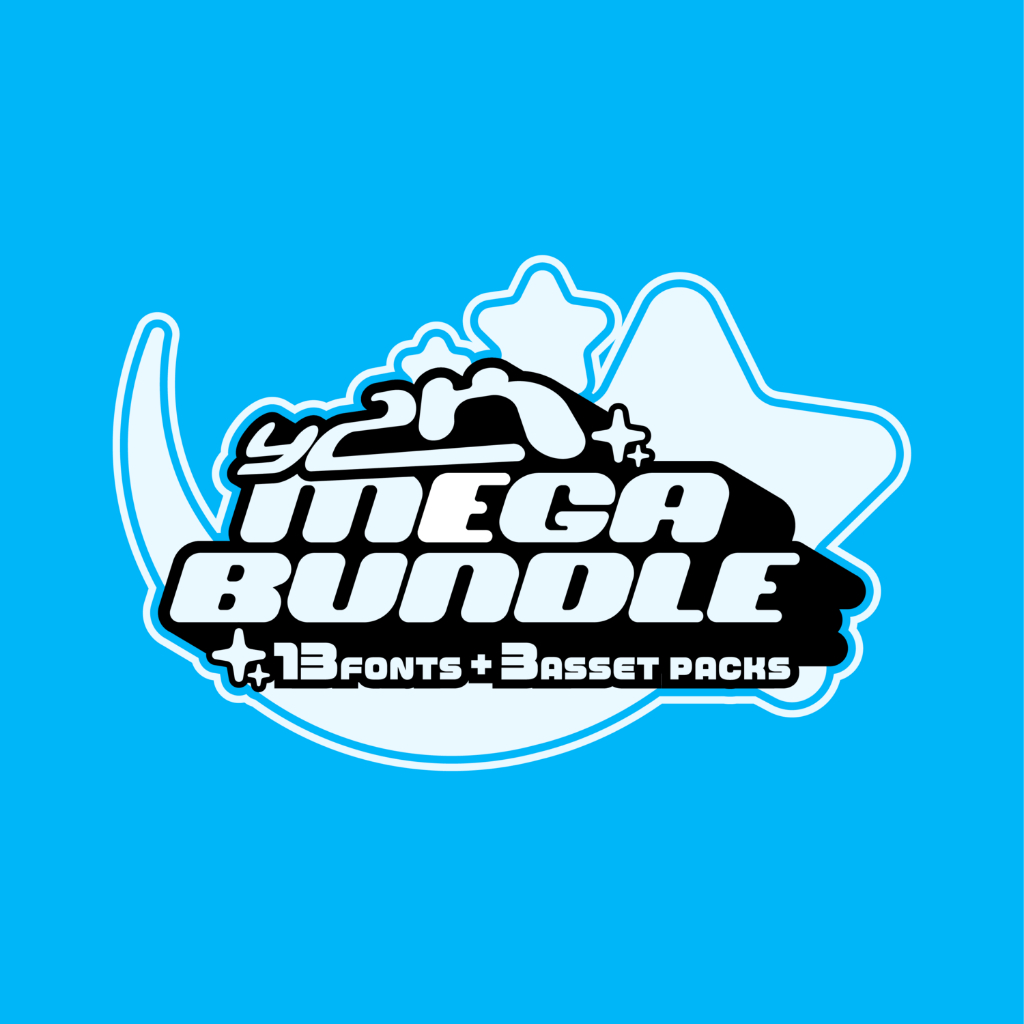 Jual Y2K Mega Bundle by Hvnter (Vector Packs: Typefaces - Y2K Shapes ...