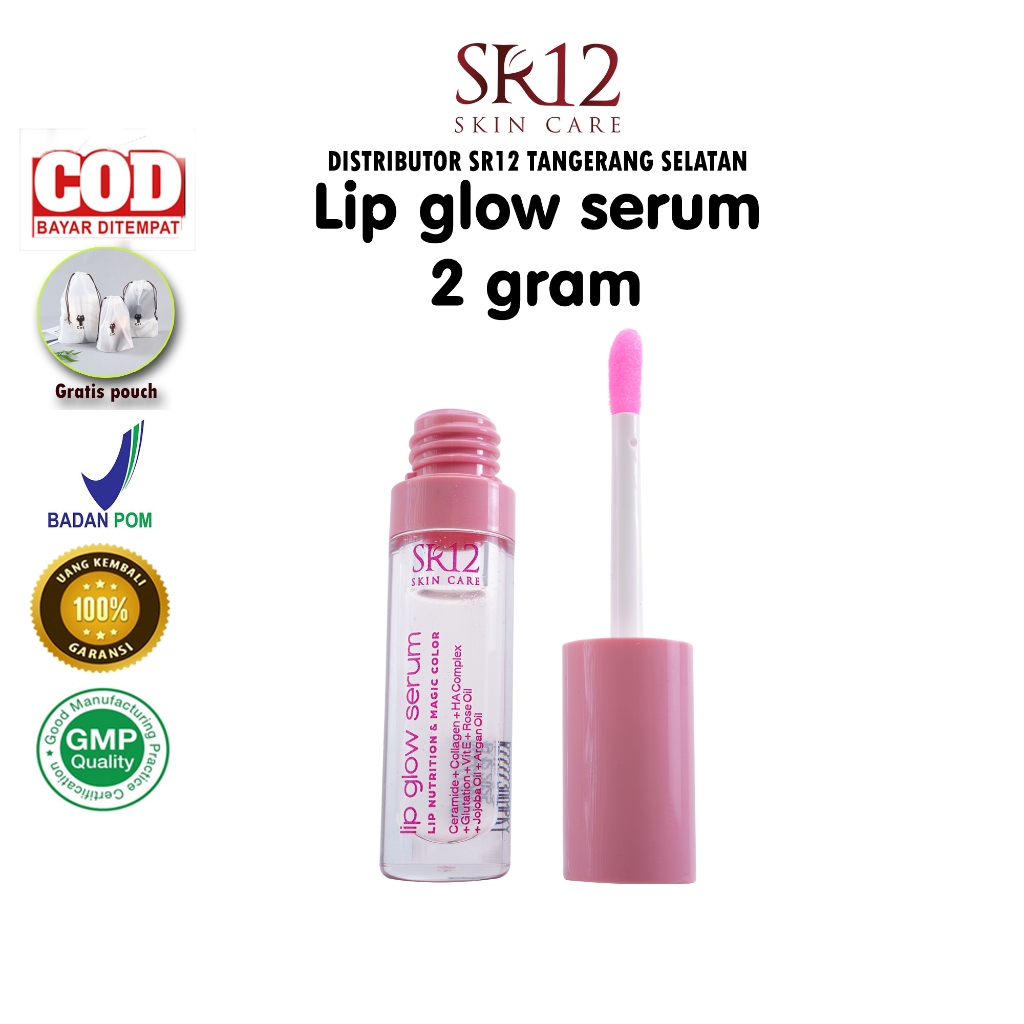 Jual SR12 Lip Glow Serum 2 gram Pelembab bibir , memberikan warna pink alami pada bibir | Shopee ...