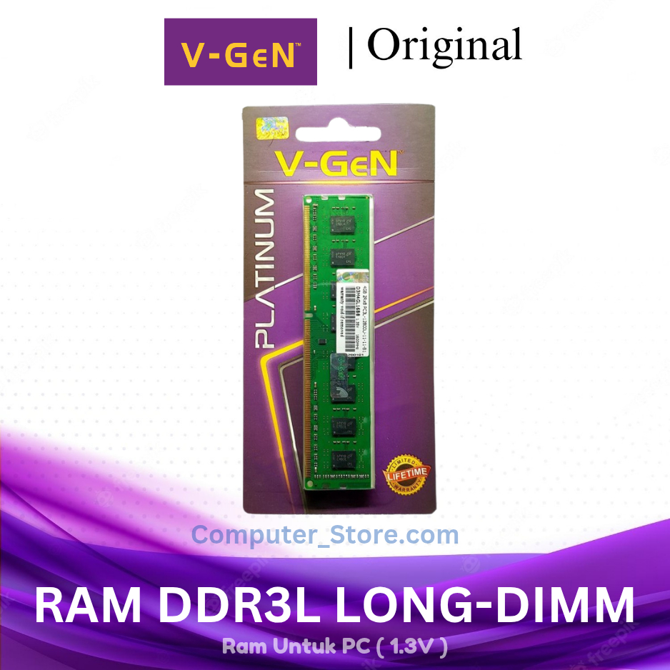 Jual Ram PC Longdimm V-GeN DDR3L 2GB,4GB,8GB PC10600 PC12800 1600Mhz ...