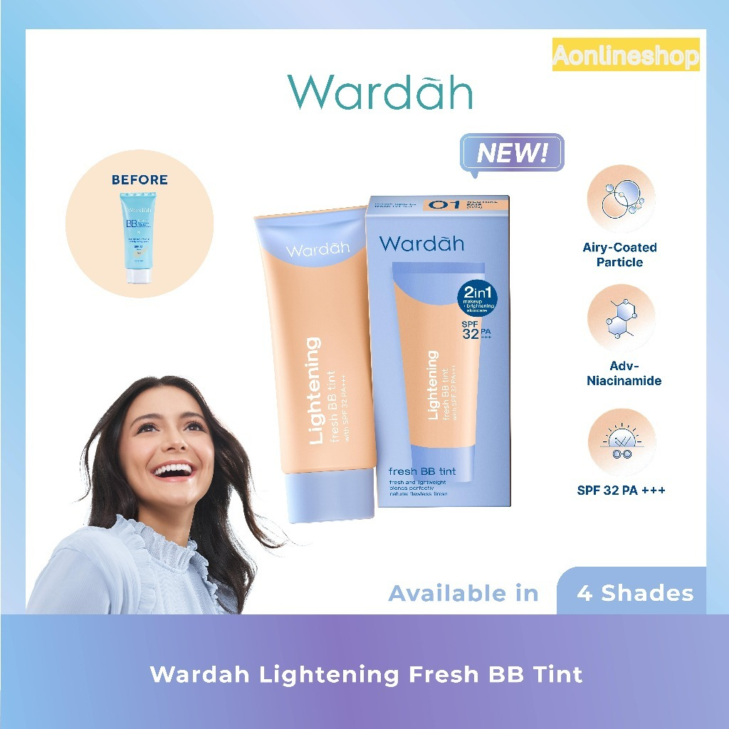 Jual AS Wardah Lightening Fresh BB Tint Alas Bedak Wardah BB Cream SPF ...