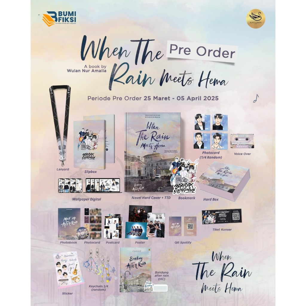 Jual Pre Order - Buku Novel When The Rain Meets Hema - Wulan Nur Amalia ...