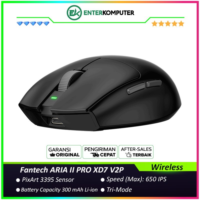 Jual Fantech ARIA II PRO XD7 V2P Wireless Gaming Mouse | Shopee Indonesia