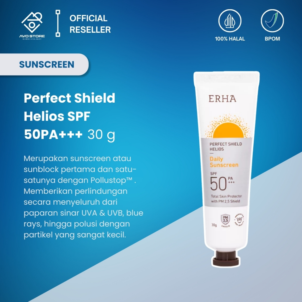 Jual ERHA Perfect Shield Helios Daily Sunscreen SPF50/PA+++ 30g | Shopee Indonesia