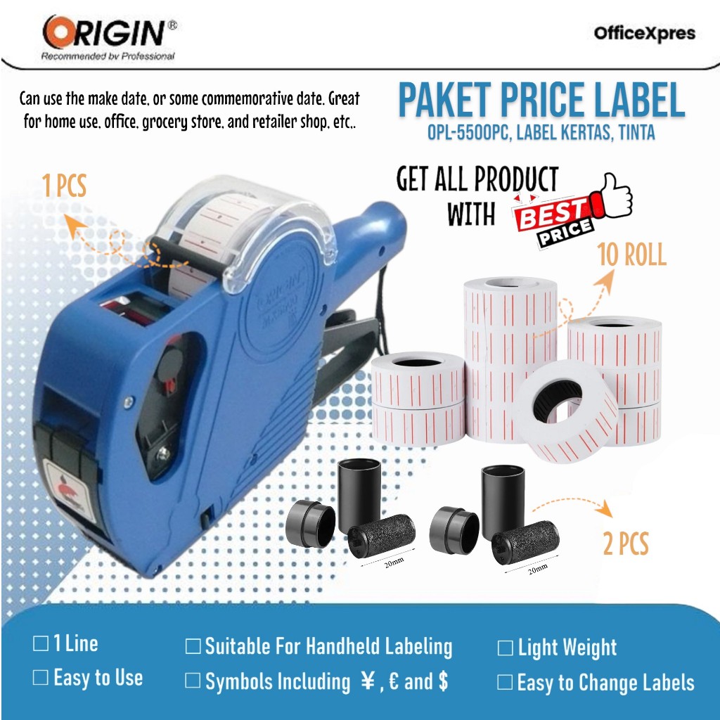 Jual PAKET Price Label (FULL SET) Untuk Bisnis / Alat Cetak Harga ...
