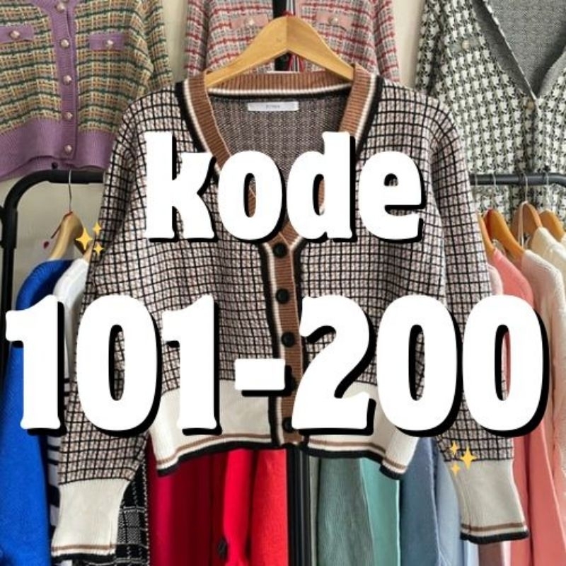 Jual Kode 101-200 Cardigan Fashion | Shopee Indonesia