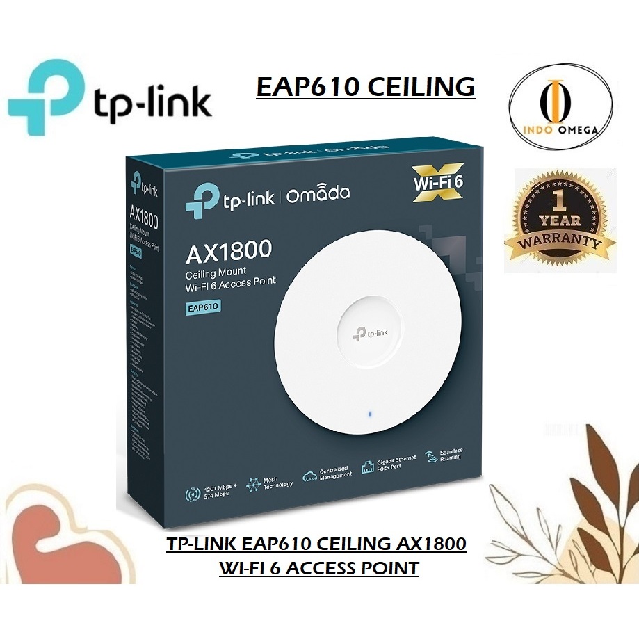 Jual TPLINK EAP610 AX1800 Ceiling Mount WiFi 6 Access Point | Shopee ...