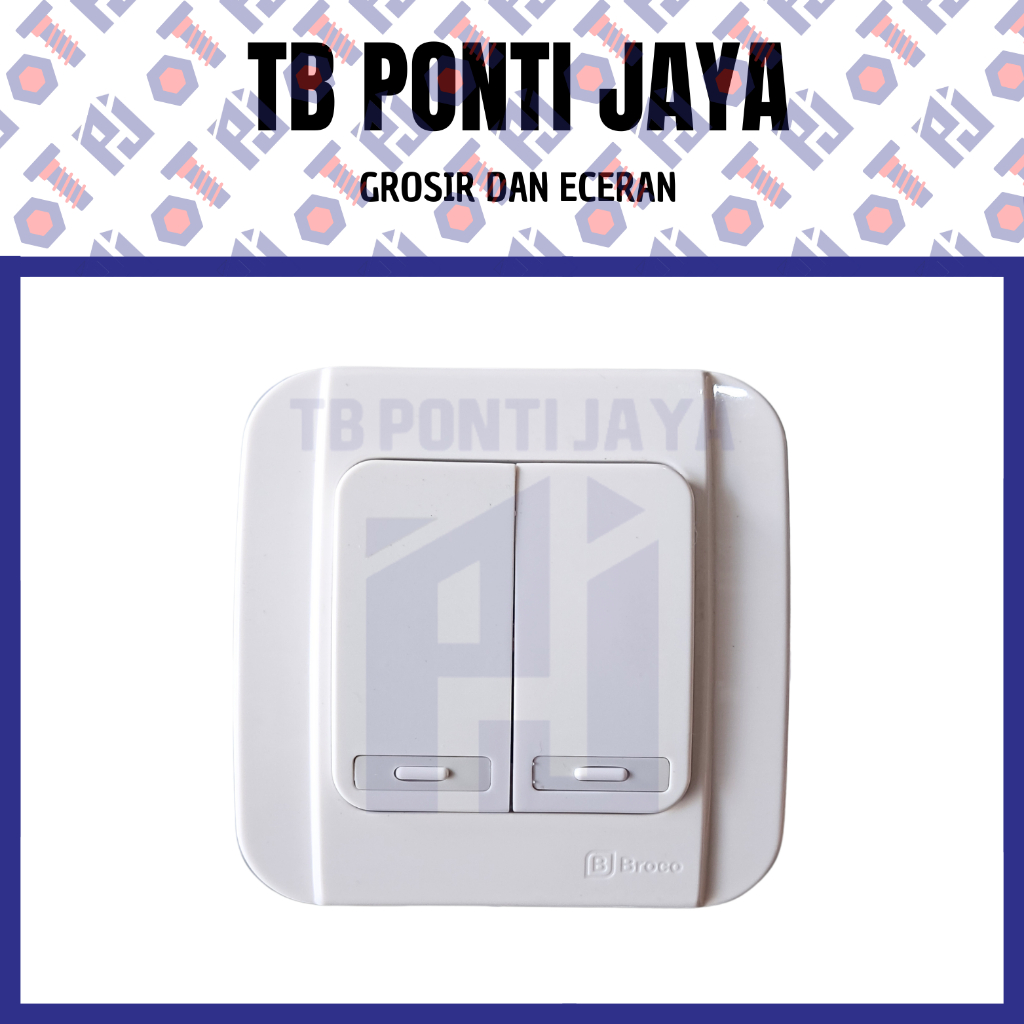 Jual Saklar Seri Saklar Ganda Broco Galleo Inbow IB G-162 Putih ...