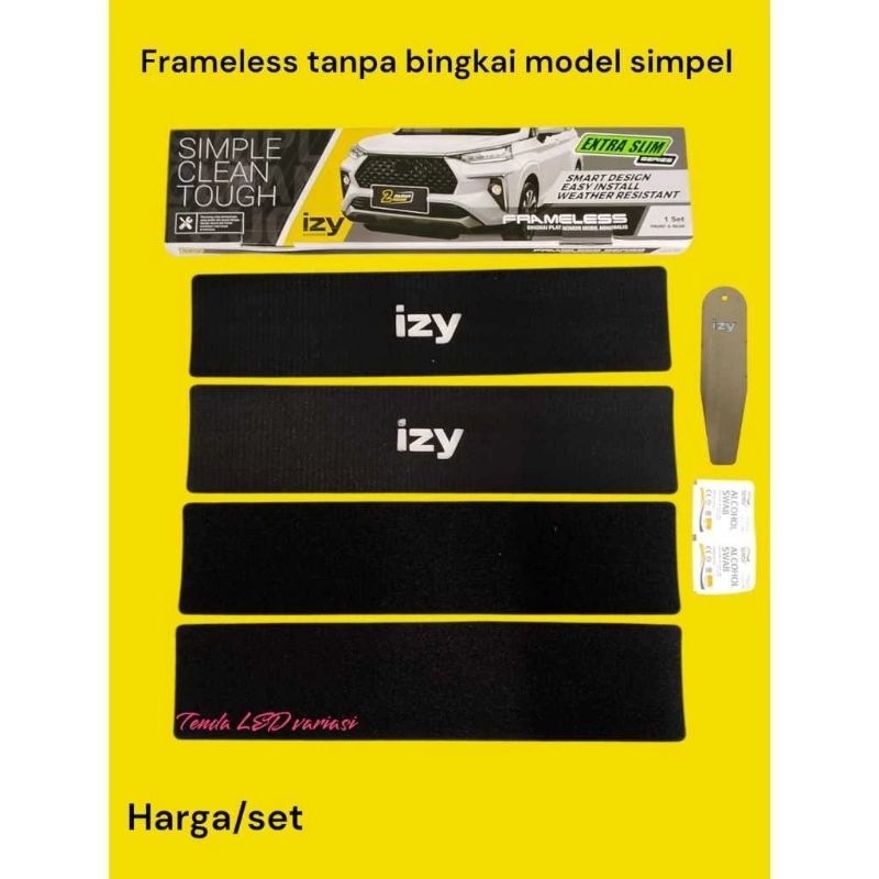 Jual Frameless Plat Nomor Mobil Tanpa Bingkai Model Simple Merk Izy ...
