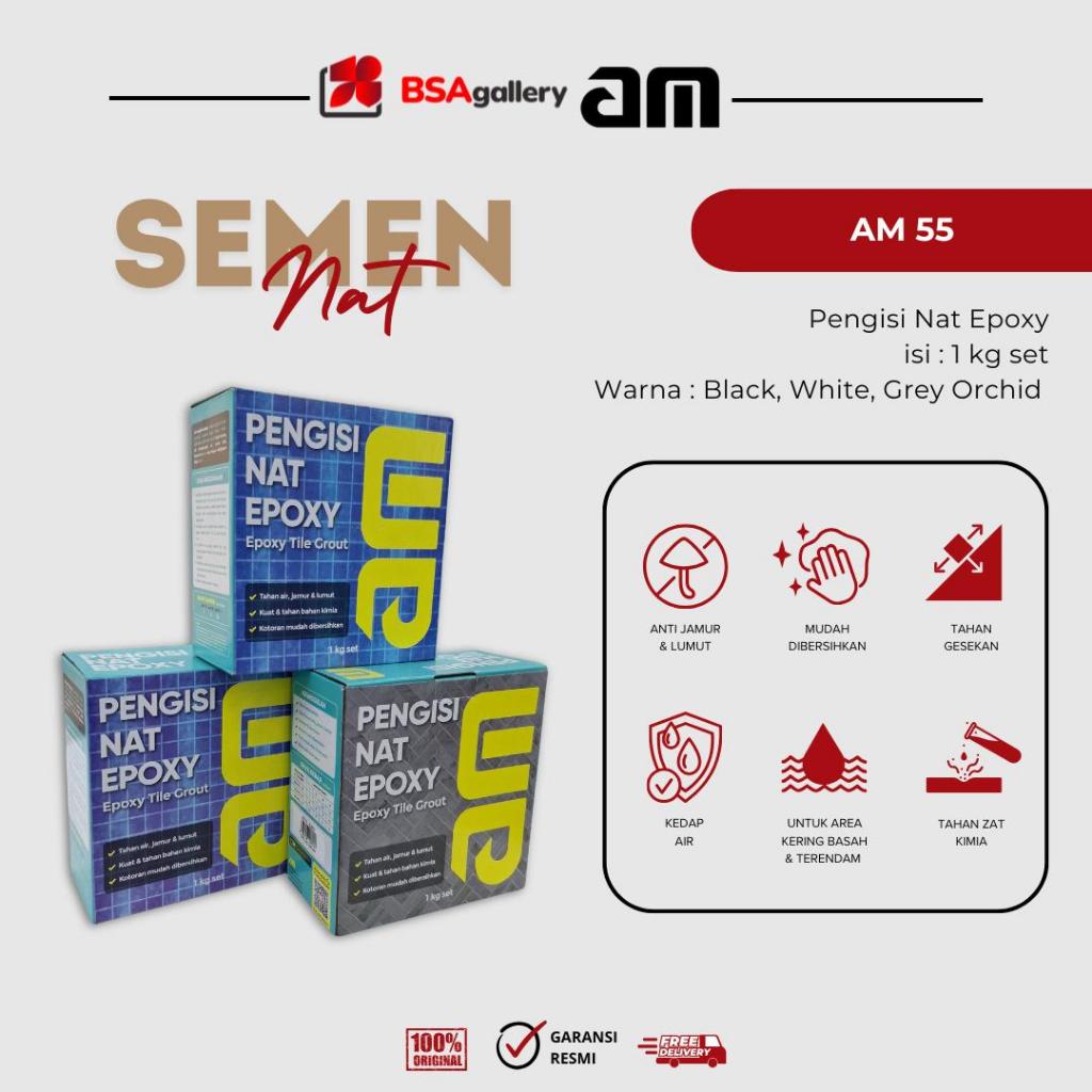 Jual AM 55 EPOXY NAT - SEMEN NAT SEUMUR HIDUP kemasan 1kg | Shopee ...