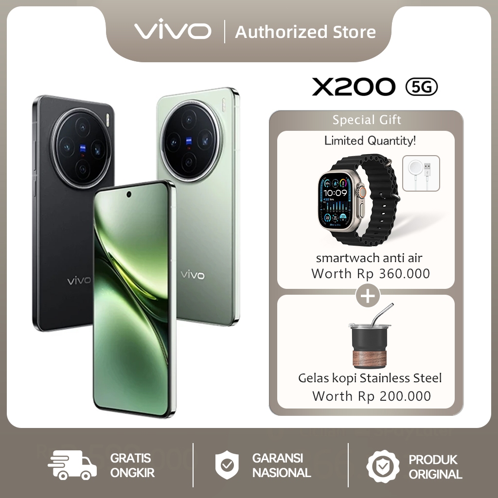 Jual vivo X200 - ZEISS Telephoto Camera, 5800 mAh BlueVolt Battery, Dimensity 9400, vivo AI ...