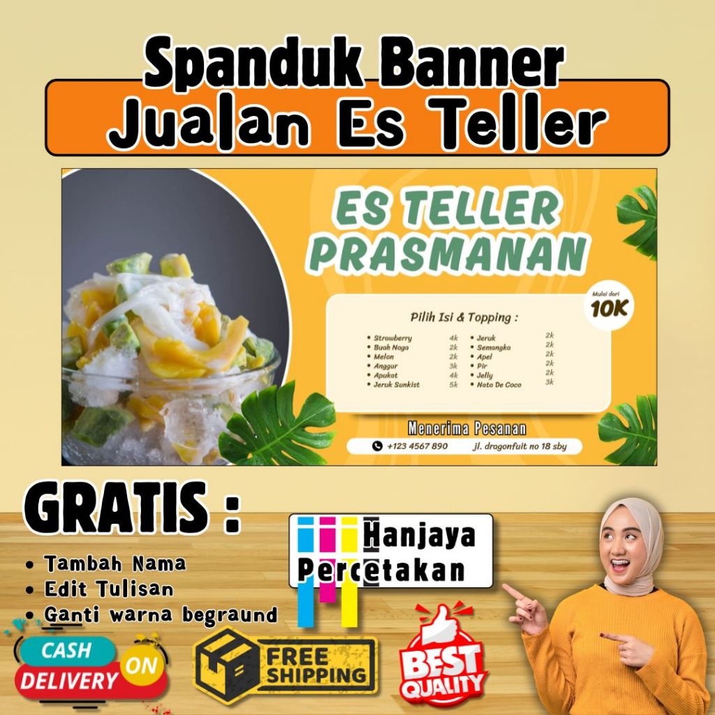 Jual Spanduk Banner Jalan Minuman Es Teller Prasmanan | Shopee Indonesia