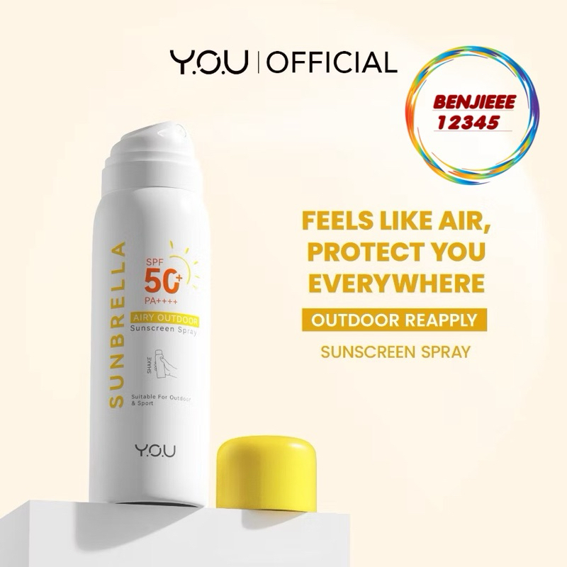 Jual YOU Sunbrella Airy Outdoor Sunscreen Spray SPF50+ PA++++ Tabir ...