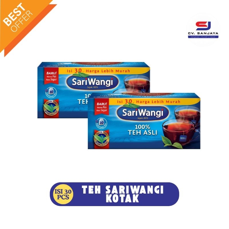 Jual TEH HITAM CELUP SARIWANGI KOTAK ISI 30 PCS | Shopee Indonesia