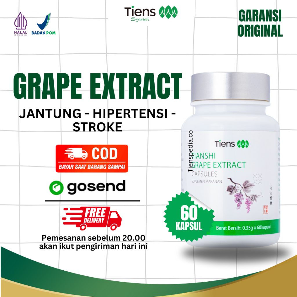 Jual Tianshi Grape Extract Herbal Hipertensi Darah Tinggi Kolesterol ...