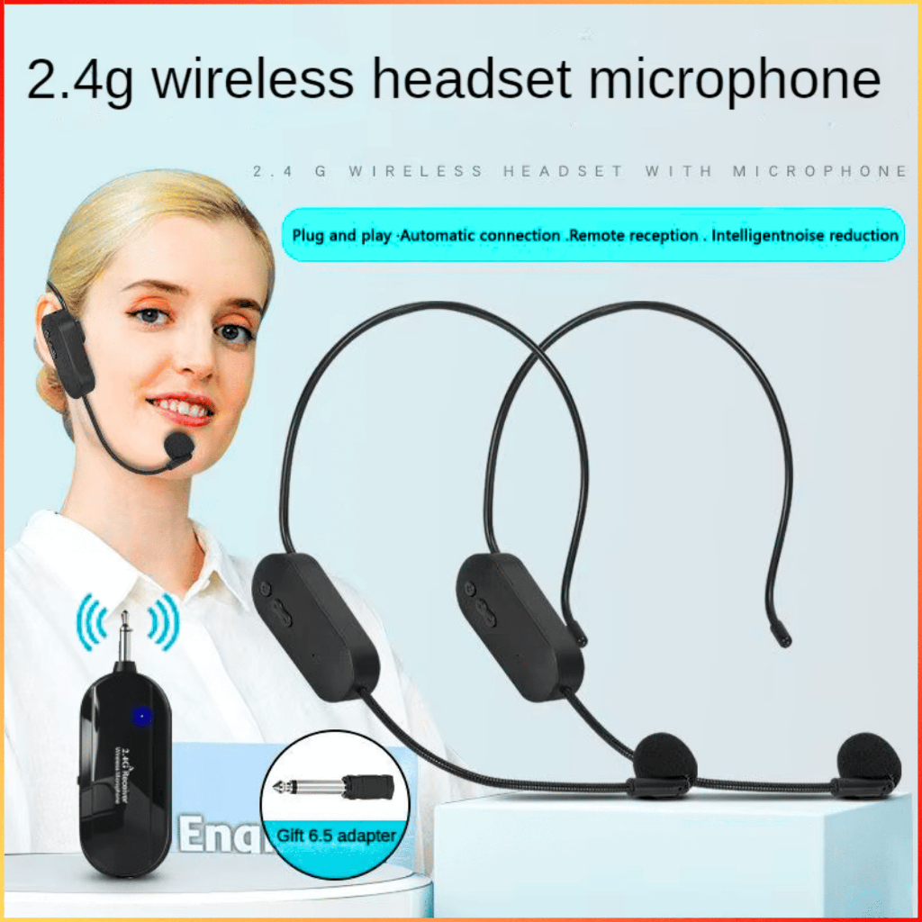 Jual NO LIMIT TaffSTUDIO 2 PCS Mic Mik Imam Masjid Wireless Tanpa Kabel Microphone Bando 2.4 GHz ...