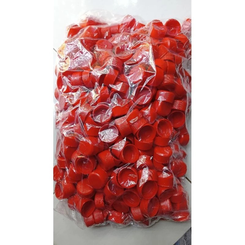 Jual [50 PCS] Tutup Luar Botol Plastik Ulir UC 1000 (MERAH) - Cocok ...