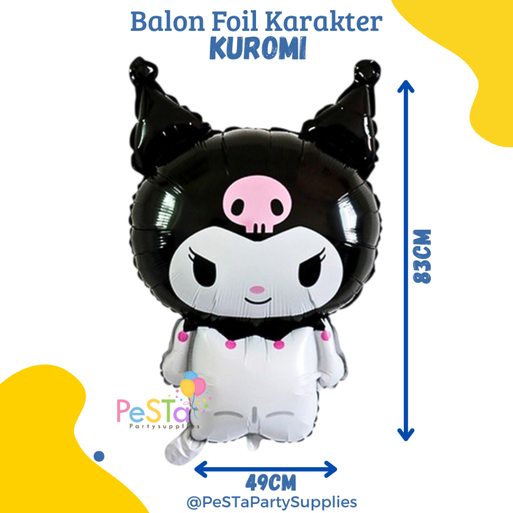 Jual Balon Foil Tema Sanrio Karakter Kuromi/Balon Foil Sanrio/Balon ...
