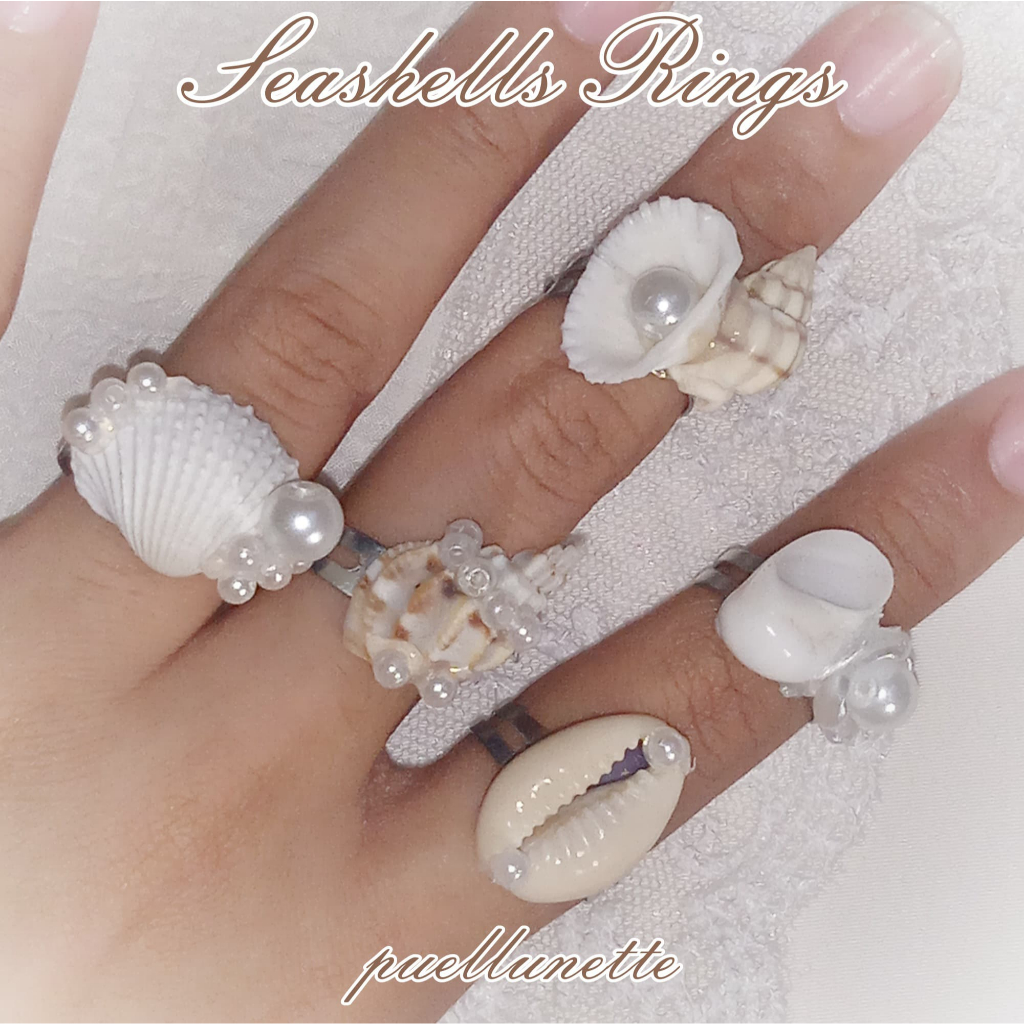 Jual (READY STOCK) puellunette | handmade seashells ring | handmade accessories | seashells ...