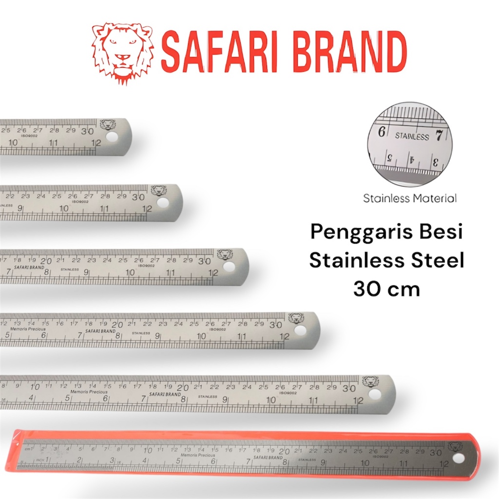 Jual Penggaris Besi Stainless Steel Ruler 30cm Berkualitas | Shopee Indonesia