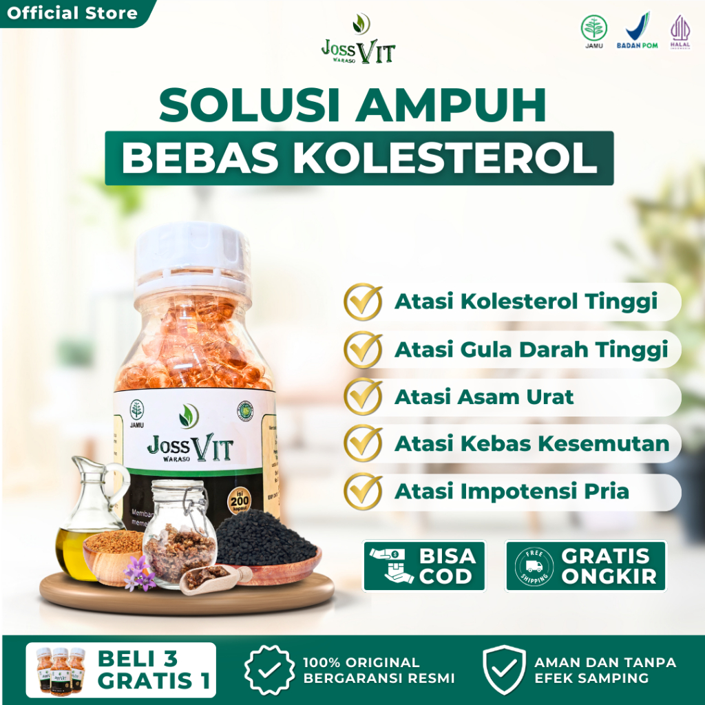 Jual Joss Vit Obat Herbal Kolesterol Kolestrol Dan Darah Tinggi ...
