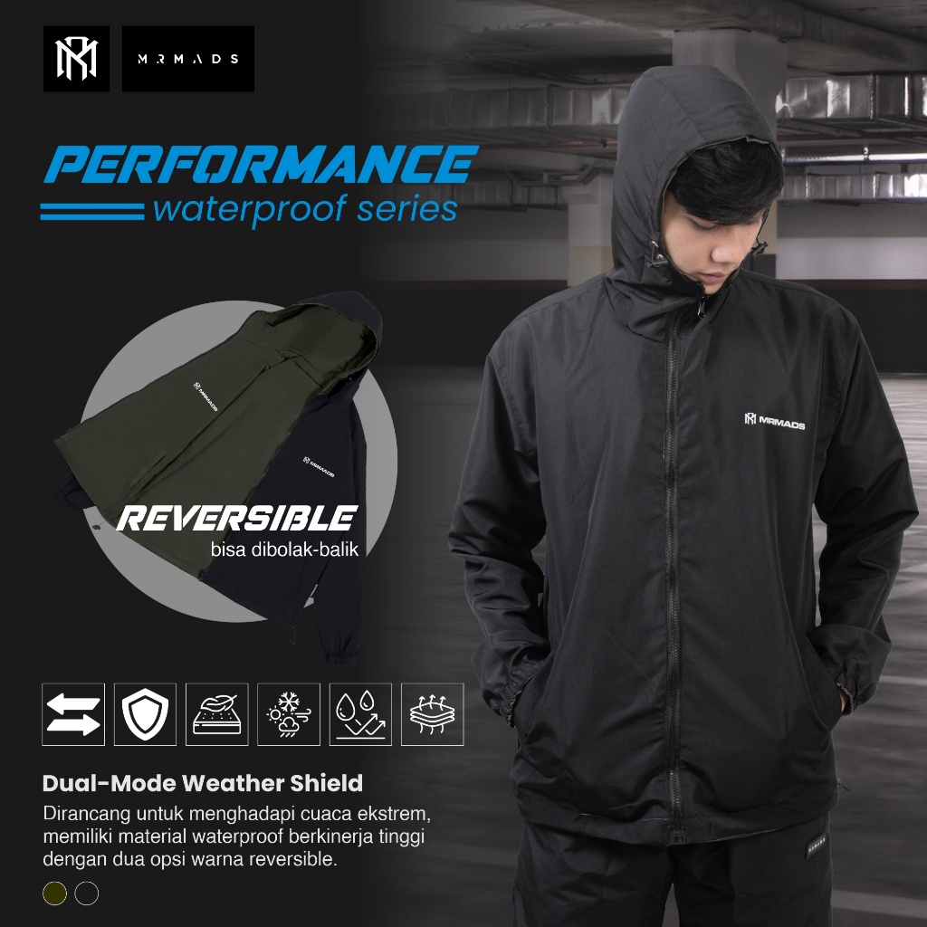 Jual Mr Mads - Reversible Jacket Chimaev - Army Black | Shopee Indonesia