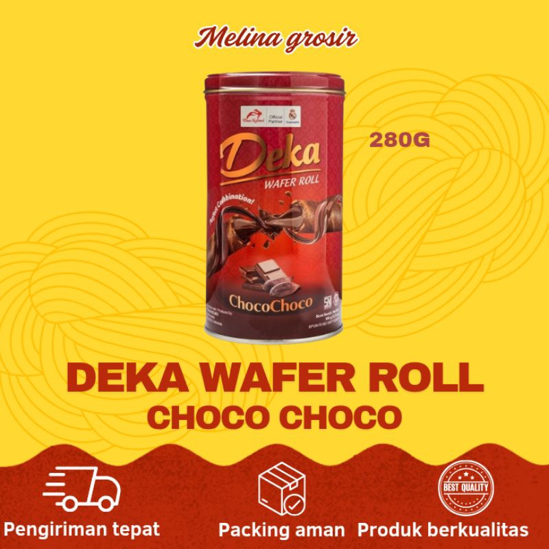 Jual DEKA WAFER ROLL CHOCO CHOCO KALENG 280GR | Shopee Indonesia