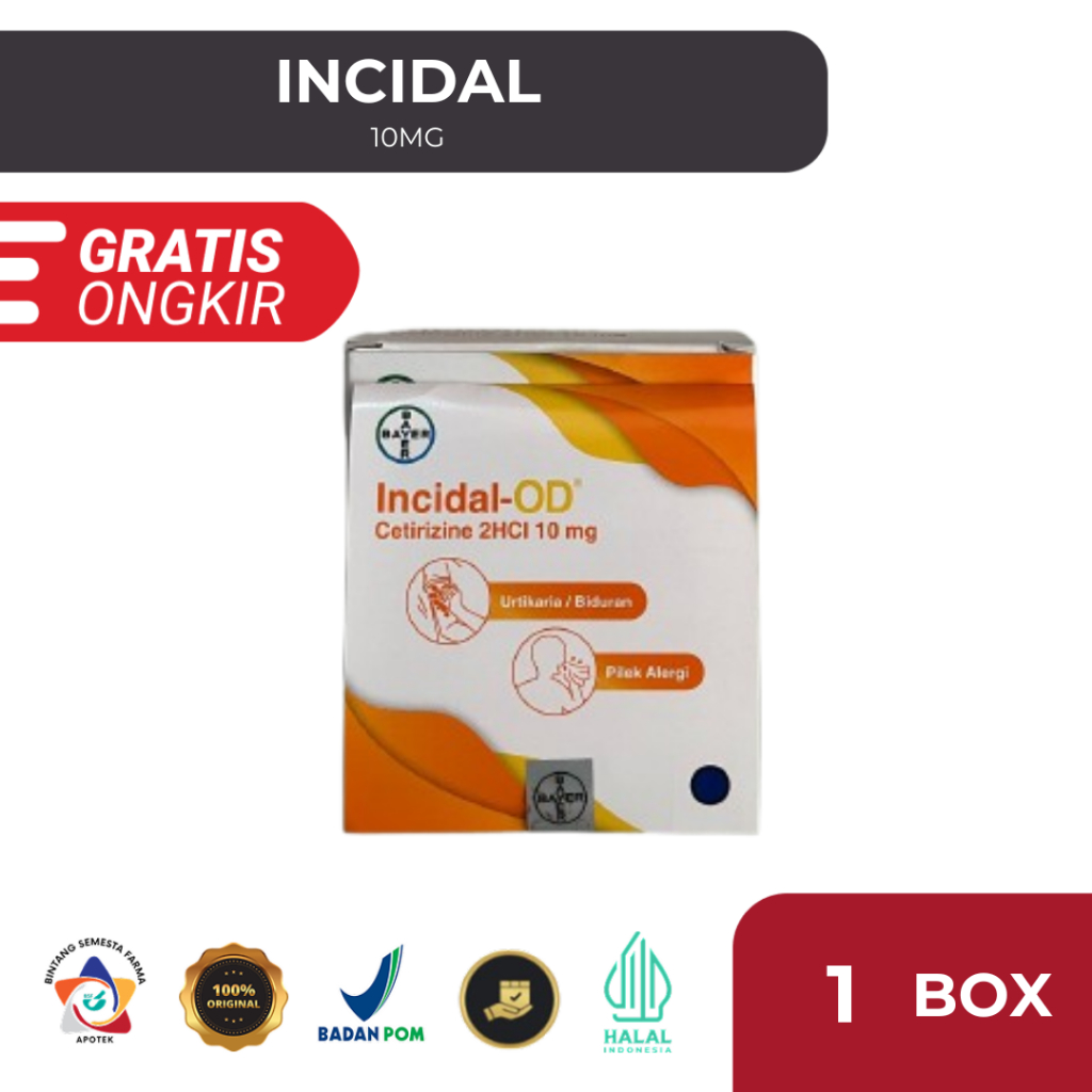 Jual INCIDAL OD 10 MG BOX UNTUK alergi | Shopee Indonesia