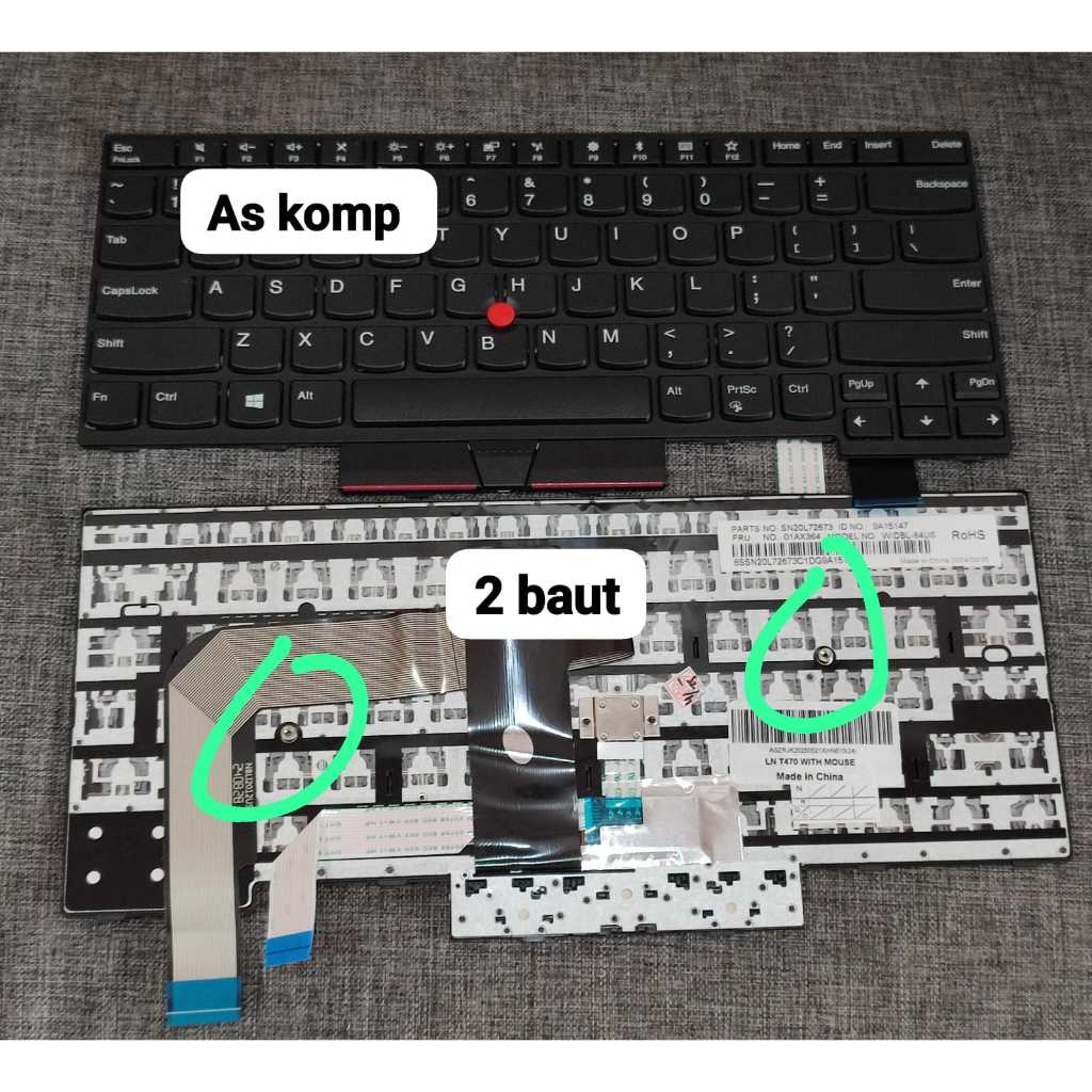 Jual Keyboard Lenovo Thinkpad T470 T480 A475 A485 No Backlight | Shopee ...