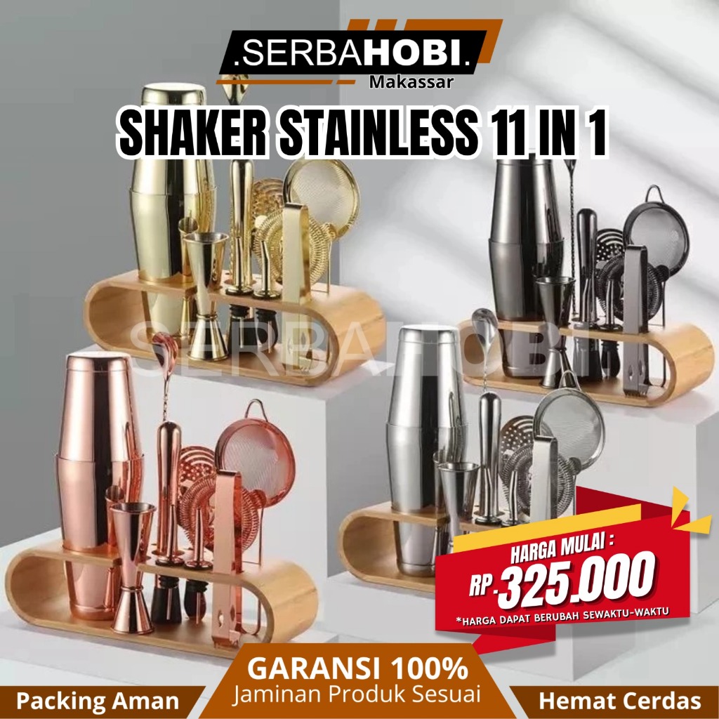 Jual Mixing Tool Set Barista / Paket Lengkap Boston Shaker Cocktail Set ...