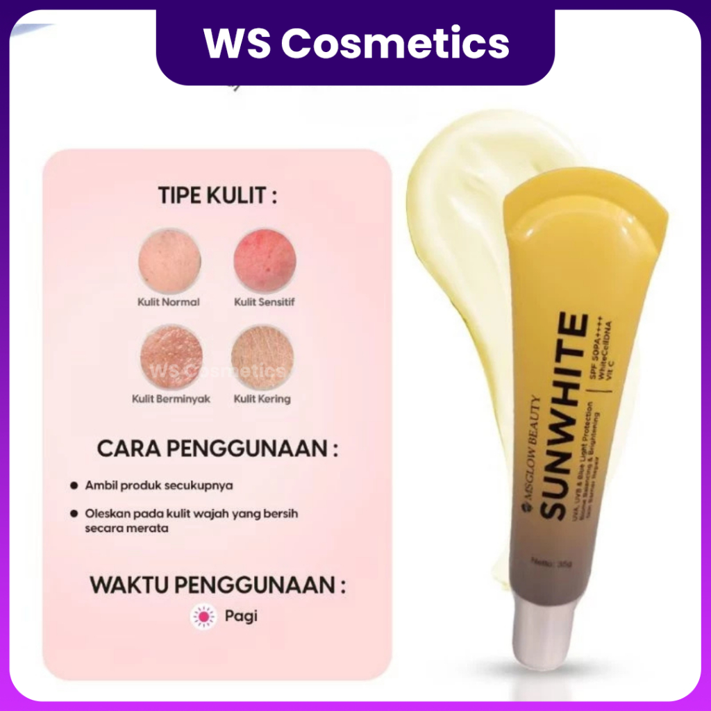 Jual MS GLOW-ADVANCE SUNWHITE VIT C - 6 IN 1 PENCERAH & PROTECTION ...