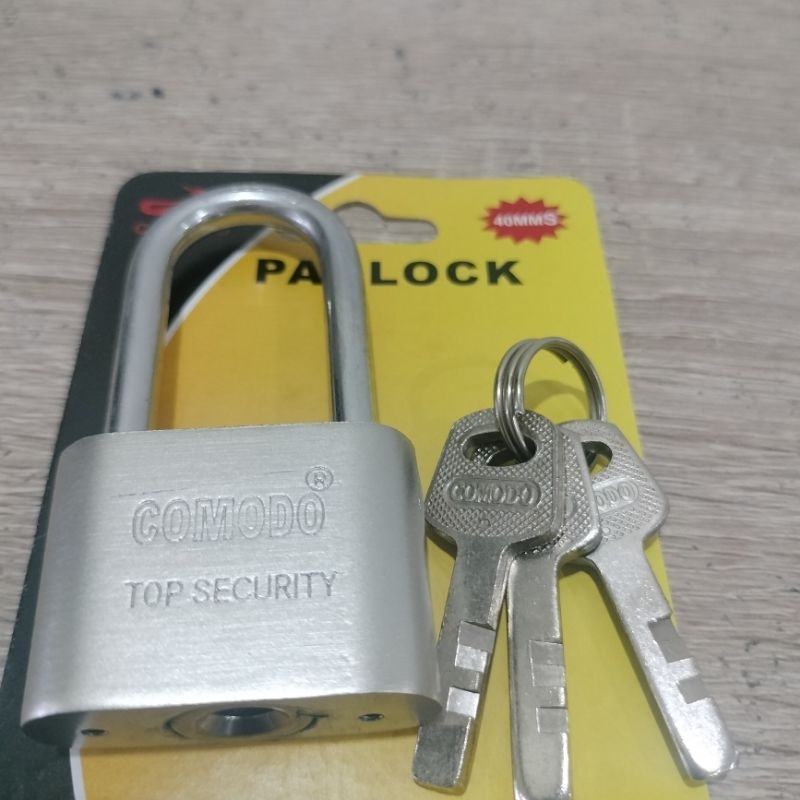 Jual Gembok 40 mm Stainless steel Comodo / Gembok Nikel | Shopee Indonesia