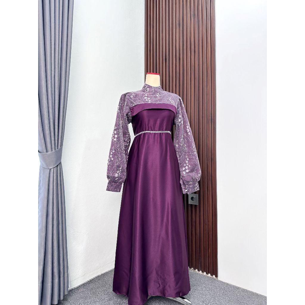 Jual BEAUTY DRESS / SILK PREMIUM MIX TILE / GAUN KONDANGAN / GAMIS ...