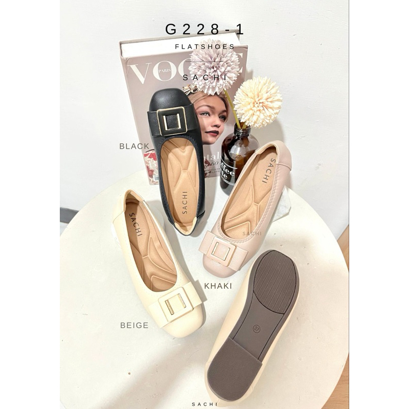 Jual Flat Shoes Lepes Teplek Sepatu Kerja Kantor Kuliah Kampus Sekolah ...