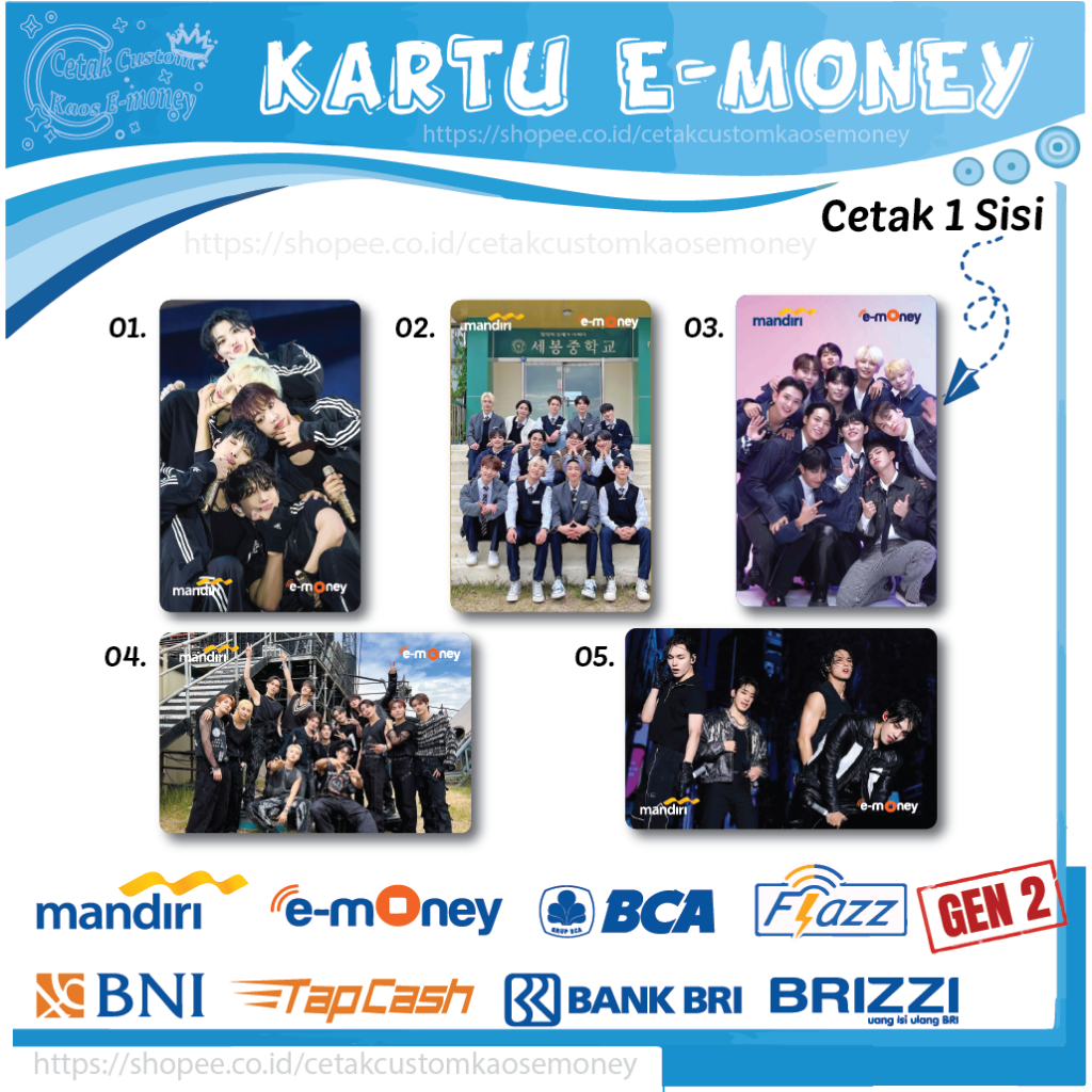 Jual KARTU E MONEY E TOLL GAMBAR KPOP SEVENTEEN EMONEY MANDIRI BCA BNI ...