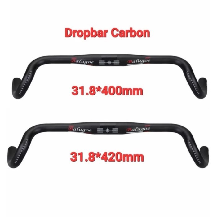 Jual Balugoe Dropbar Flare Carbon 31.8 mm Handlebar Sepeda Roadbike ...