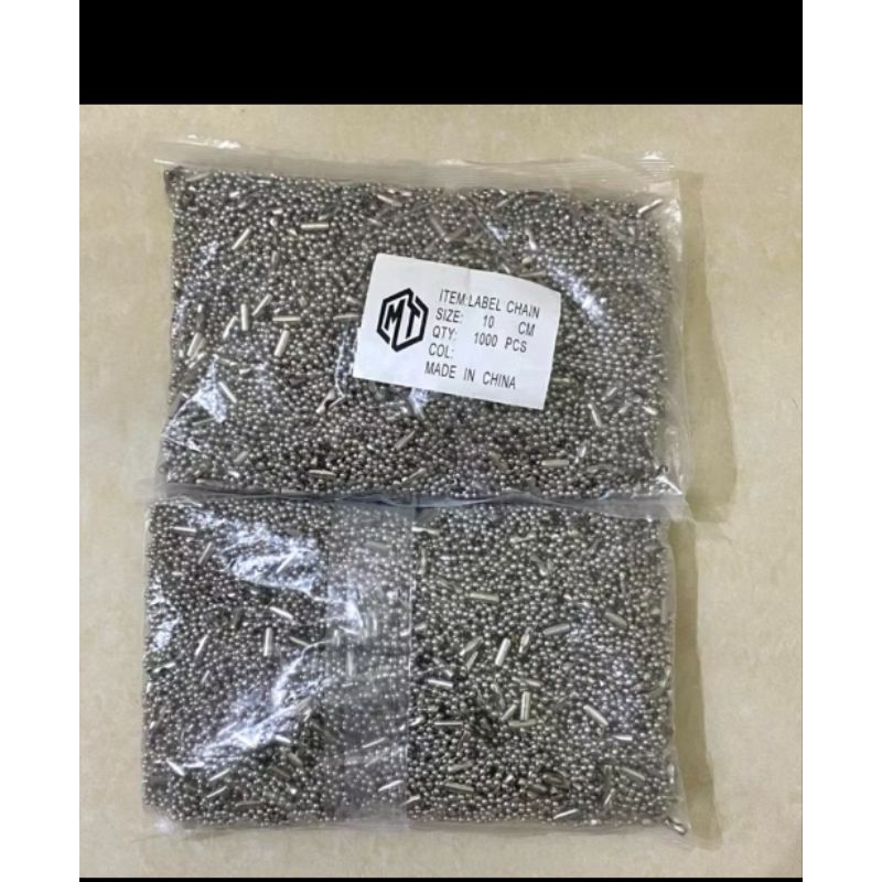 Jual 10pcs tali hang tag besi rantai lada silver l tali hampers parcel ...
