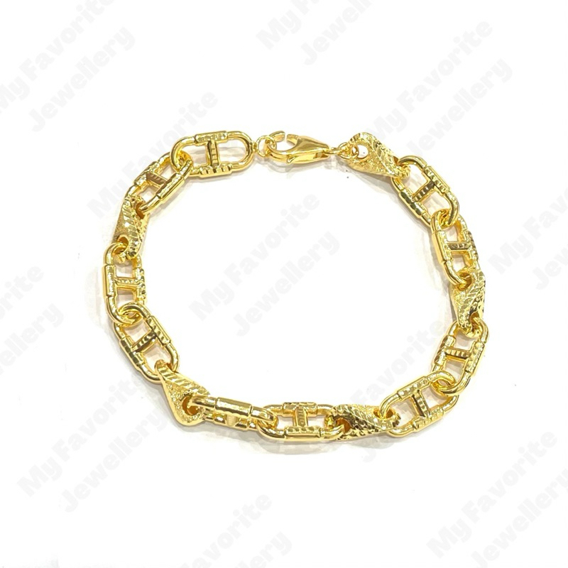 Jual Gelang Model Rantai Castelli Branded Cantik EMAS ASLI Kadar 875 ...