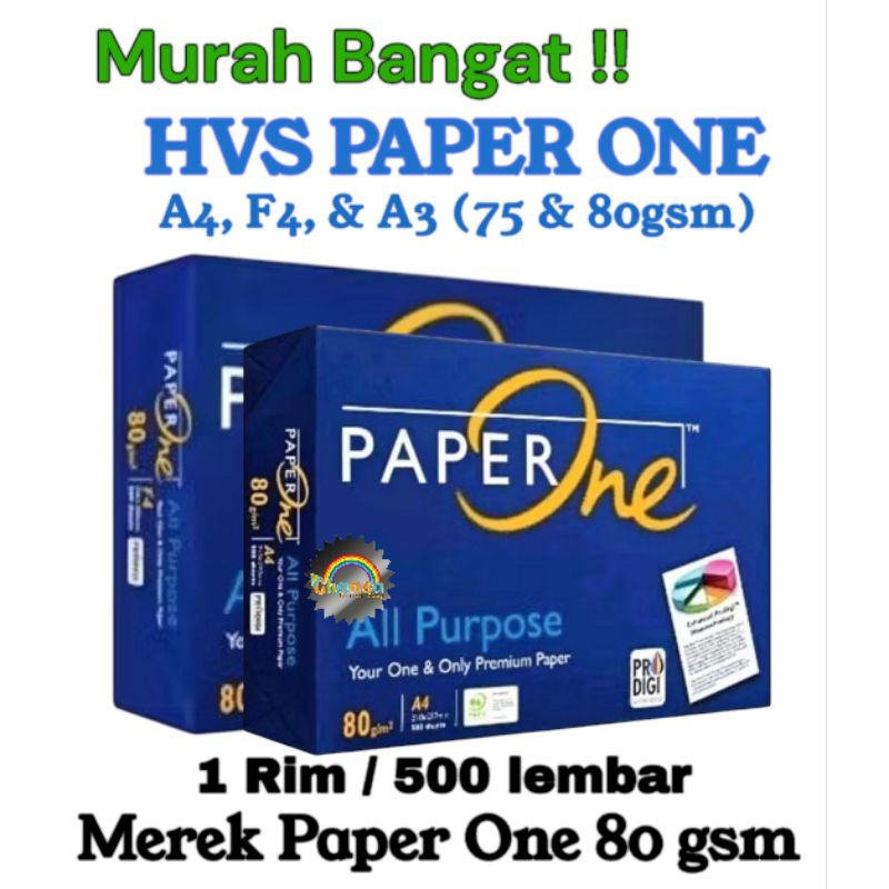 Jual PAPERONE kertas A4, F4 / Paperone 75gr / 80gr / dan 100gr (PER RIM) / Kertas Hvs / Hvs ...