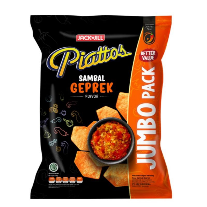 Jual Piattos Snack Kentang 120gr / Sambal Geprek / Sapi Panggang ...