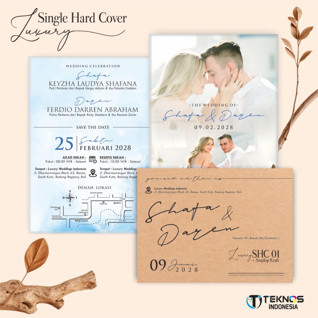 Jual CETAK UNDANGAN PERNIKAHAN CUSTOM - UNDANGAN FULL COLOUR - UNDANGAN ...