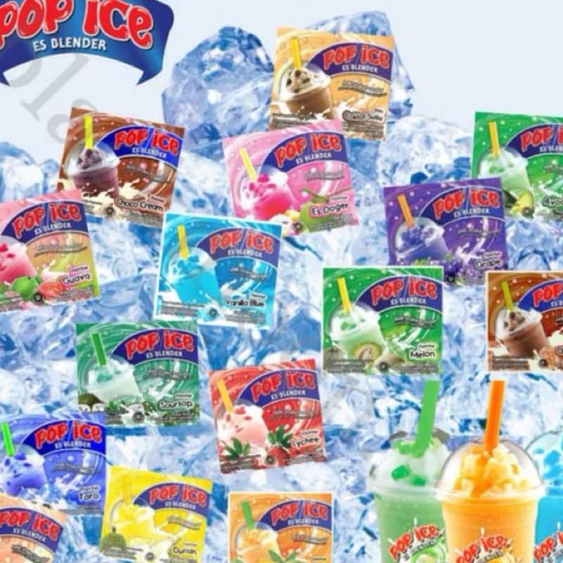 Jual pop ice blender all varian sachet renceng 10 pcs / pop ice minuman ...