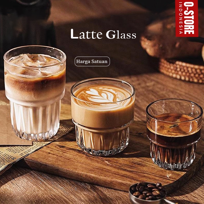 Jual Gelas Kopi Latte Art Gelas Matcha Aesthetic Cangkir Teh Gelas ...