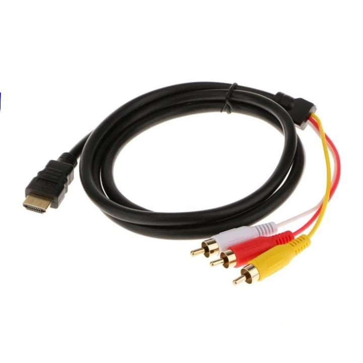 Jual Component HDMI to 3 RCA Adapter AV Cable | Shopee Indonesia