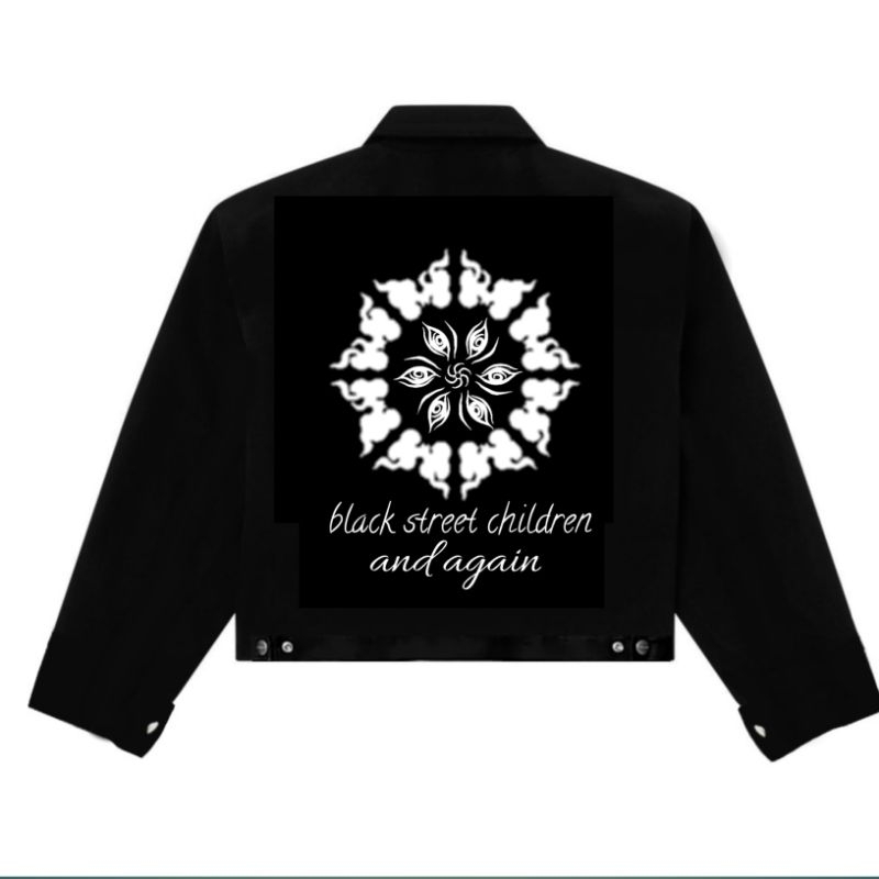 Jual Boxy Work Jaket Hitam pria wanita jaket hitam urban wear | Shopee ...