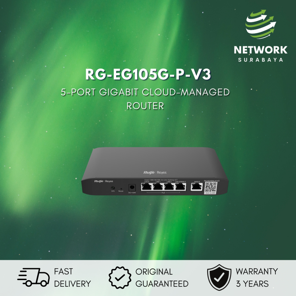 Jual RUIJIE REYEE RG-EG105G-P-V3 Reyee Cloud Managed PoE Router versi3 | Shopee Indonesia