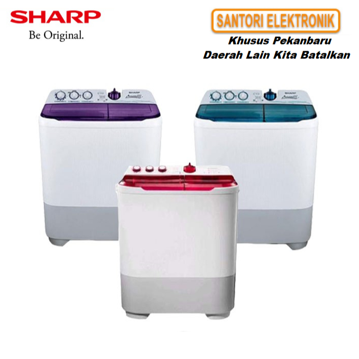Jual MESIN CUCI 2 TABUNG SHARP 9KG ES-T95CR PEKANBARU | Shopee Indonesia